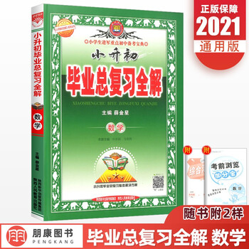 2022小升初毕业总复习全解 语文数学英语科学薛金星小学教材全解六年级升学模拟试题小考冲刺复习辅导书 数学