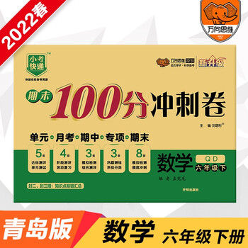 2022春期末100分冲刺卷六年级数学下册青岛版小学6年级QD版单元章节同步练习检测试卷期中期末测评考试卷
