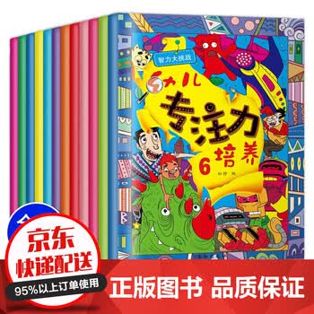 儿童专注力训练游戏书 3-6-9岁全12册 儿童逻辑思维注意力游戏图书连线 迷宫书籍