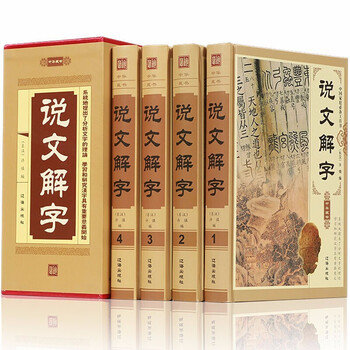 说文解字 全套4册 精装插盒版 许慎 图解白话文 语言文字 古代汉语字典 画说汉字书籍