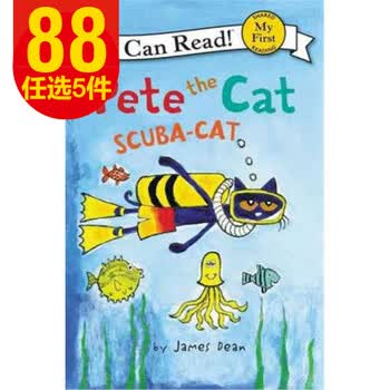 英文原版 皮特猫 Pete the Cat: Scuba-Cat