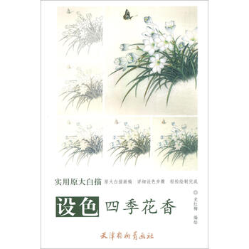 包邮：设色四季花香 绘画   图书