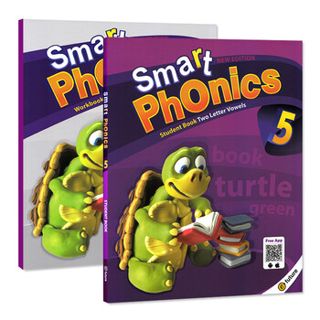 Smart Phonics5级别2册套装主课本+练习册 短期零基础儿童入门自然拼读进口教材