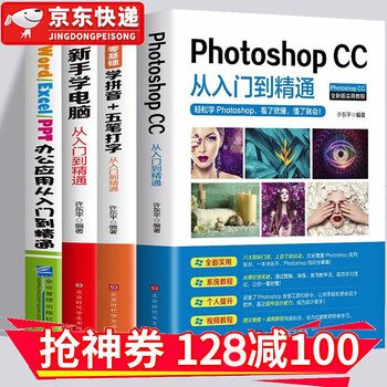 【领券减100】 Word Excel PPT PS办公应用从入门到精通 零基础学拼音五笔打字