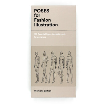  Poses for Fashion Illustration 英文原版 女性体式人体姿势卡片 时尚服装设计搭配手绘手稿临摹画册图画插画集书籍畅销书
