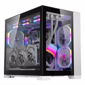 联力LIANLI 包豪斯-O11 游戏台式机高塔式电脑DIY水冷机箱支持ATX E-ATX 【迷你海景房】包豪斯mini-白色【图片 价格 ...