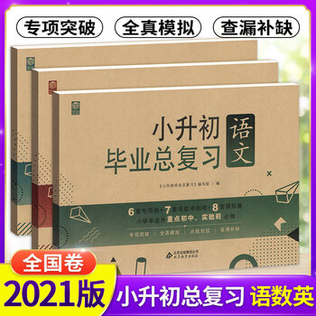 科目可选】小升初毕业总复习真题试卷 语文数学英语【3本】