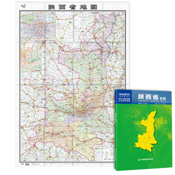 全新修订-陕西省地图（盒装折叠）-中国分省系列地图 尺寸：0.749米*1.068米