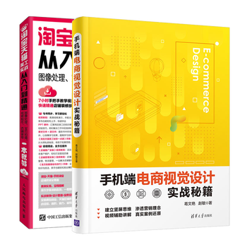 手机端电商视觉设计实战秘籍+淘宝天猫美工实战从入门到精通书籍