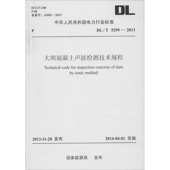 大坝混凝土声波检测技术规程   书籍