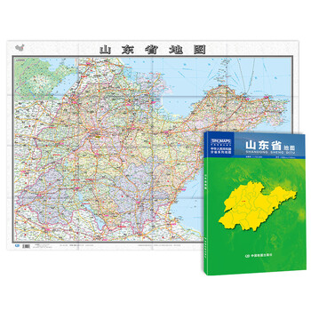 2021新版 山东省地图 新版 山东贴图 行政 约1.1*0.8米 整张 折叠型 中华人民共和国分省