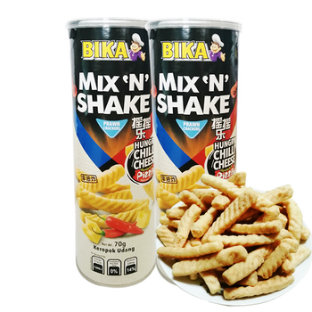 BIKA 摇摇乐薯条 70g/袋 膨化零食 马来西亚进口薯片 休闲零食 2桶 香辣味虾条【图片 价格 品牌 报价】-京东