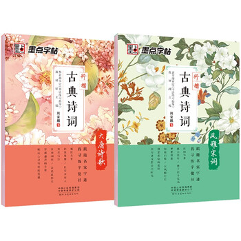 墨点字帖 行楷字帖初学者成人硬笔书法字帖 古典诗词 2册