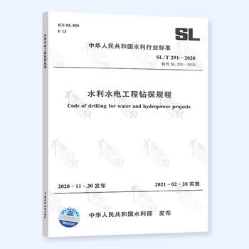 SL/T 291—2020水利水电工程钻探规程