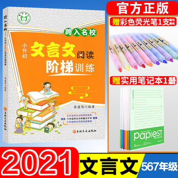 2021版小升初文言文阅读阶梯训练 小学生文言文阅读与训练五六七年级走进名校小升初阅读理解训练
