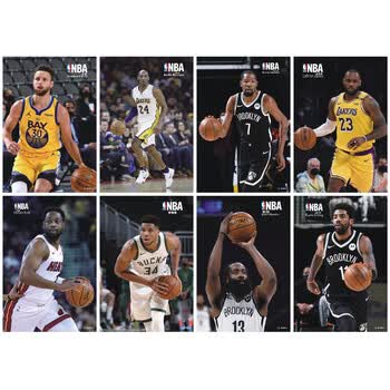 篮球全海报 球星杜兰特库里科比詹姆斯欧文哈登卧室壁纸墙贴 NBA3081款 海报43X29cm 一套8张