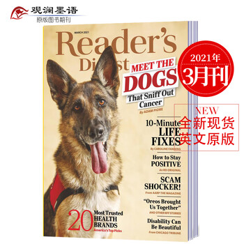 Reader's Digest 美国版读者文摘杂志小开本 单本/多期文学文摘期刊杂志英语英文杂志 2021年3月刊