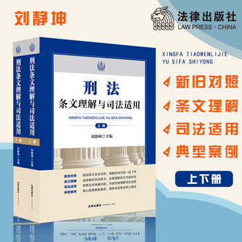 2021新书/刑法条文理解与司法适用/上下册/刘静坤/刑法修正案十一解读新刑法工具书刑法一本通/