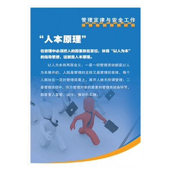 安全生产教育宣传画挂图安全知识海报车间安全生产常识墙贴画贴纸NKH NKH02 人本原理 60*40厘米 覆膜防水PP贴纸