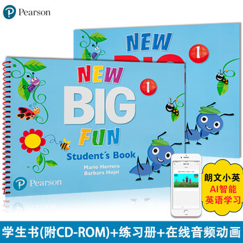 进口原版 培生new big fun 第二版3-6岁幼儿园启蒙bigfun英语教材美语课程 1级别