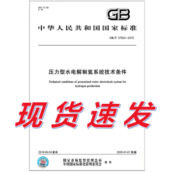 GB/T 37562-2019 压力型水电解制氢系统技术条件