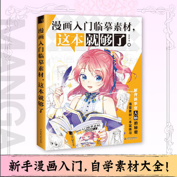 漫画入门临摹素材 这本就够了 漫画素材画集画册卡漫插画简笔画技法教程初学者画画自学零基础入门案例飞乐