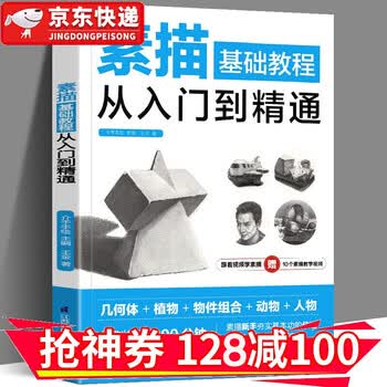 【领券减100】【赠300分钟教学视频】素描基础教程从入门到精通 零基础小白入门  32个练习案例
