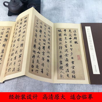 赵松雪书前后赤壁赋赵孟頫著 经折装原大高清行书毛笔字帖软笔毛笔书法爱好者碑帖临摹入门教程 收藏历代名迹真赏书 西泠印社出版社