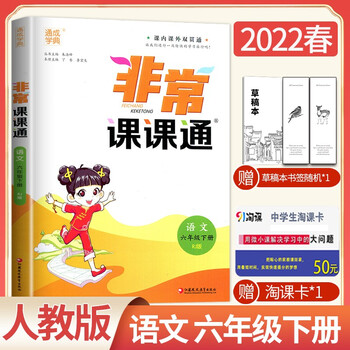 【科目自选】2022春通城学典非常课课通六年级6年级上下册语文数学英语 同步课时讲解类教辅辅导资料书 【22新版】语文下册 人教版