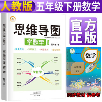 思维导图学数学天天练 五5年级下册同步训练学霸笔记 荣恒教育 2022春