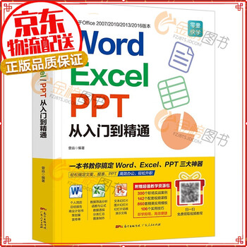 word excel ppt从入门到精通wps教程表格制作函数office书籍办公软件计算机应用基础