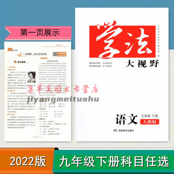 2022版学法大视野9九年级下册 语文 人教版RJ