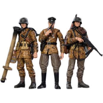 精致仿真军兵1:18 二战德军国防军秋季迷彩/春季迷彩 3件装收藏珍品 秋季迷彩