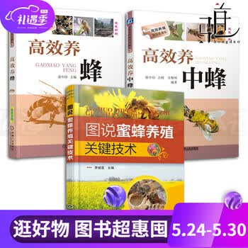 养蜂技术书籍全3册 图说蜜蜂养殖关键技术+高效养蜂+高效养中蜂 科学饲养 蜂病防治 的书