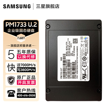 三星（SAMSUNG）PM1733 U.2接口企业级固态硬盘SSD2.5英寸 PM1733丨U.2接口 7.68T【图片 价格 品牌 报价】-京东
