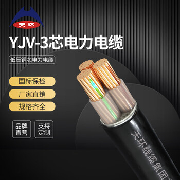 天环 国标YJV 3芯4/6/10/16/25平低压铜芯电缆线 【零剪线不退换】 YJV-3*16 交联聚乙烯 无氧铜 聚氯乙烯【图片 价格 品牌 报价】-京东