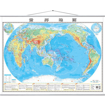 世界地图 地形版全开地图