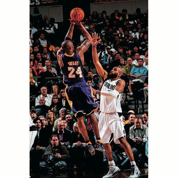 NBA超大高清海报篮球库里詹姆斯科比宿舍卧室墙贴画壁纸自粘 科比64 90X135CM