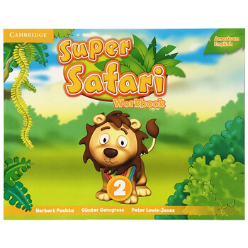 原版剑桥幼儿英语教材 American super Safari 1级/2级/3级学生书+练习册/教师书/教学卡片/挂图/手偶 2级练习册