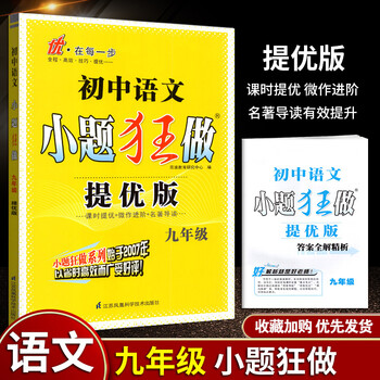 【上下册自选】恩波初三小题狂做九年级上下册巅峰提优同步9年级上下册 小题狂做初中语文九年级全一册人教部编版提优版
