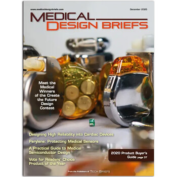 【单期可选】Medical Design Briefs 美国医疗设计摘要杂志 2020/2021年月 2020年12月刊