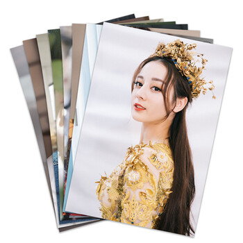 迪丽热巴写真集周边同款签名海报明信片贴纸钥匙扣生日礼物者自 迪丽热巴海报八张+双面胶