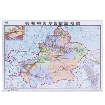 2022年 新疆维吾尔自治区地图贴图 约1.1*0.8米