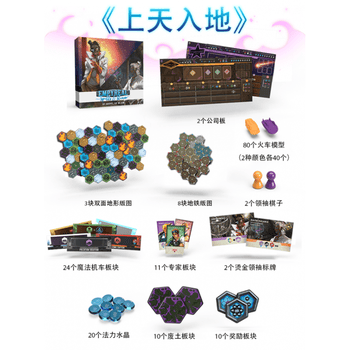 【可开具正规发票】【香蕉桌游】九天：魔法与蒸汽  扩展 上天入地  扩展上天入地