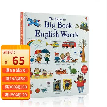 英文原版 Big Book of English Words大开本英语单词词汇书 儿童纸板