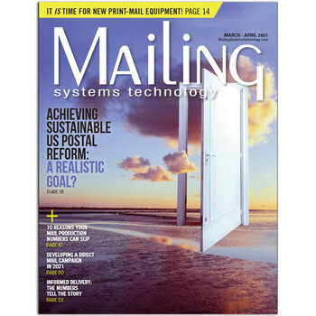 【单期可选】Mailing Systems Technology 2019/20/21年月刊 美国邮 2021年3/4月合刊