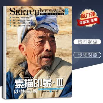 官方正版 素描印象3以静生动 李家友 美术高考资料 素描头像高考类照片书 适合广大美术爱好者和艺考生