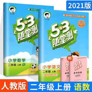 2022新】小学53五三天天练二年级 上册语数随堂测2本人教版 曲一线5.3同步练习册