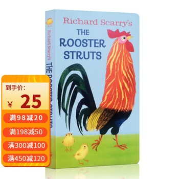 英文原版 Richard Scarry's the Rooster Struts 纸板
