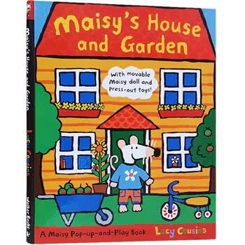 英文原版 小鼠波波 房子和花园 搭建立体书场景 Maisy's House and Garden
